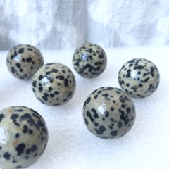 - 20mm Mini Dalmation Stone Sphere #BWDS