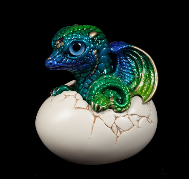 - Emerald Peacock Hatching Dragon by Windstone Editions #DG-EPHD