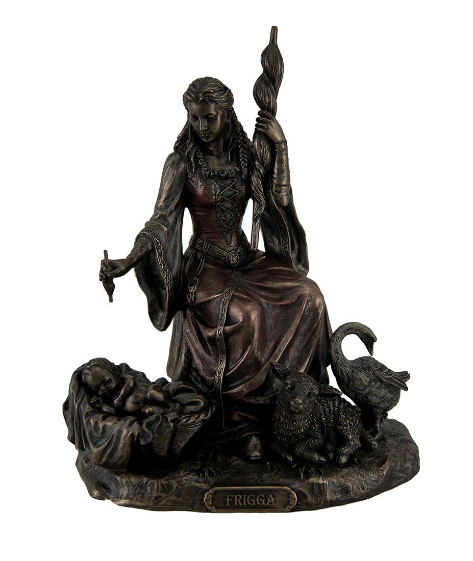 - Norse Goddess Frigga Statue with baby and animals #WU76987A4