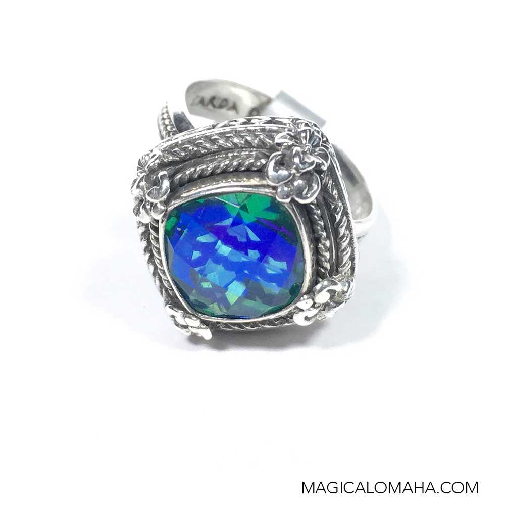 - Size 8- Sterling Silver Caribbean Topaz Ring by Sarda #Srada-Ring9